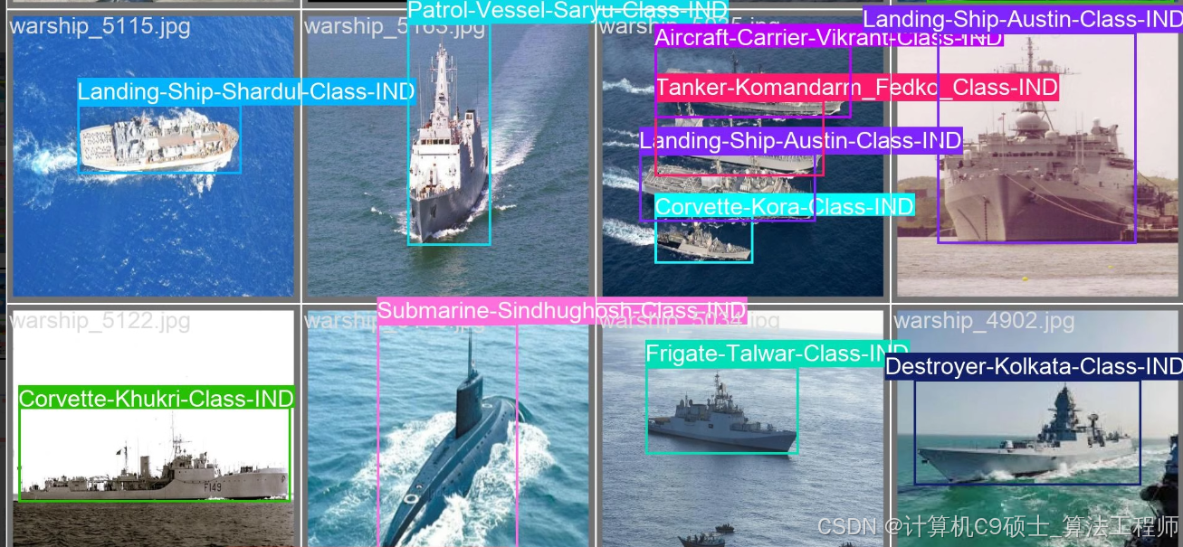 如何使用深度学习框架目标检测算法yolov8训练使用军舰船舰数据集 并实现可视化及评估 47类 军用船舰数据集检测识别评估及训练军舰数据集 Csdn博客