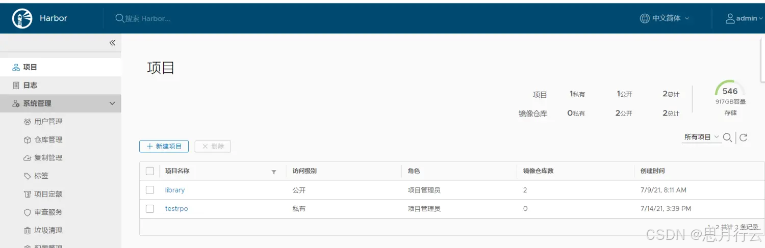 Harbor基础操作和API_harbor api-CSDN博客