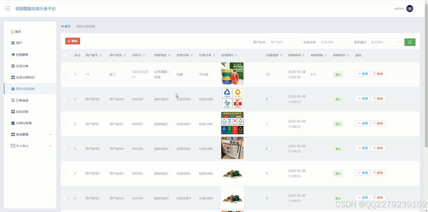 328基于java Ssm Springboot校园智能垃圾分类平台系统垃圾识别（源码文档运行视频讲解视频） Csdn博客