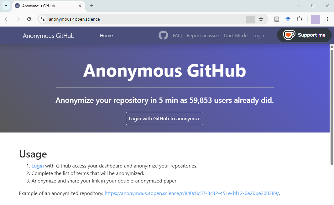 Anonymous Github, 30s 创建匿名repo供盲审使用-CSDN博客
