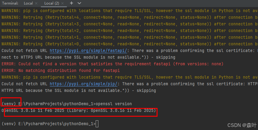 conda安装python 遇到 pip is configured with locations that require TLS/SSL问题本质解决方案_pip is configure ...