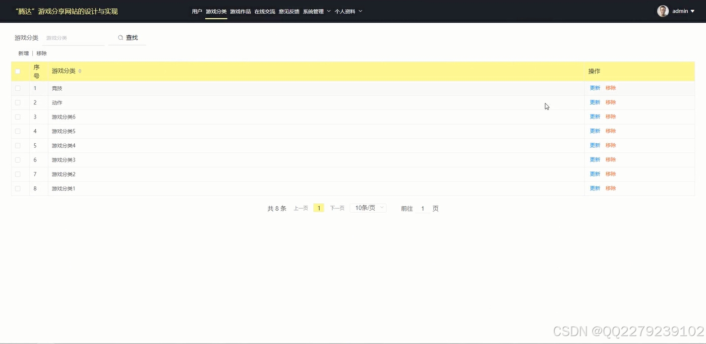 009基于java ssm springboot游戏分享网站系统（源码+文档+运行视频+讲解视频）-CSDN博客