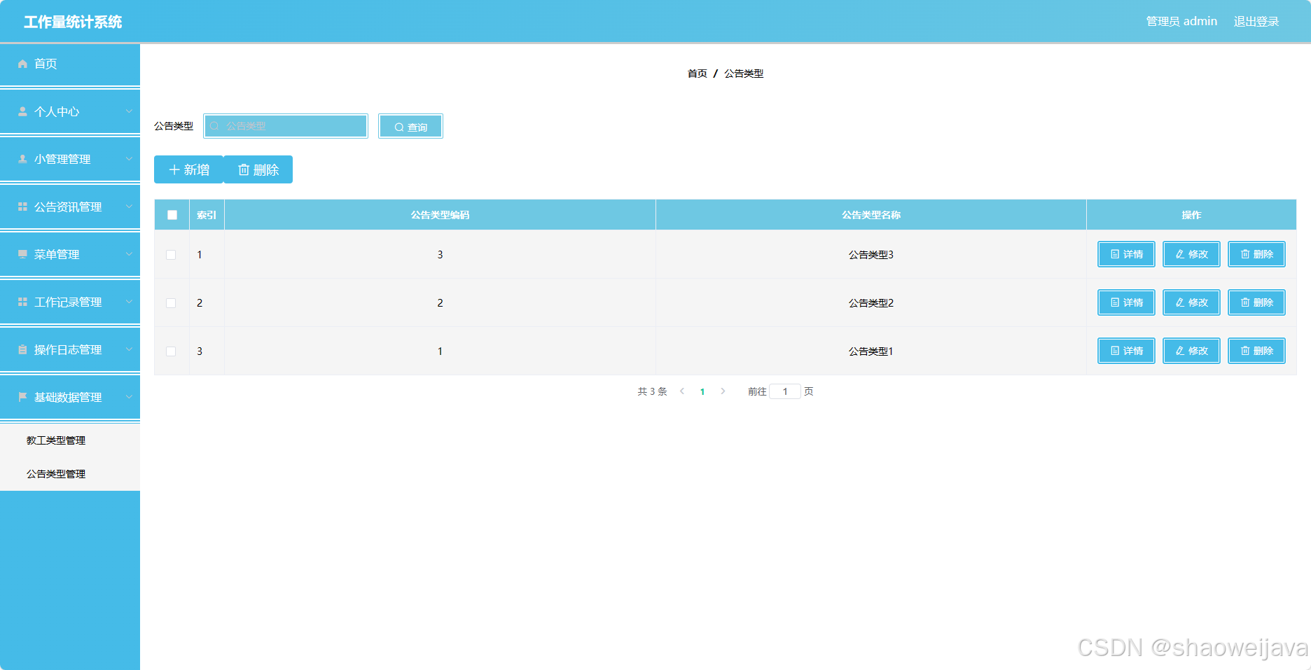 工作量统计系统（源码数据库文档）根据文档制作数据统计的开源项目 Csdn博客
