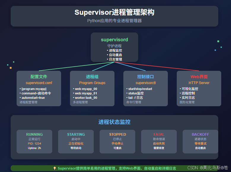 【服务器与部署 04】Supervisor进程管理神器：Python应用的贴身保镖与可视化监控_supervisor配置可视化-CSDN博客