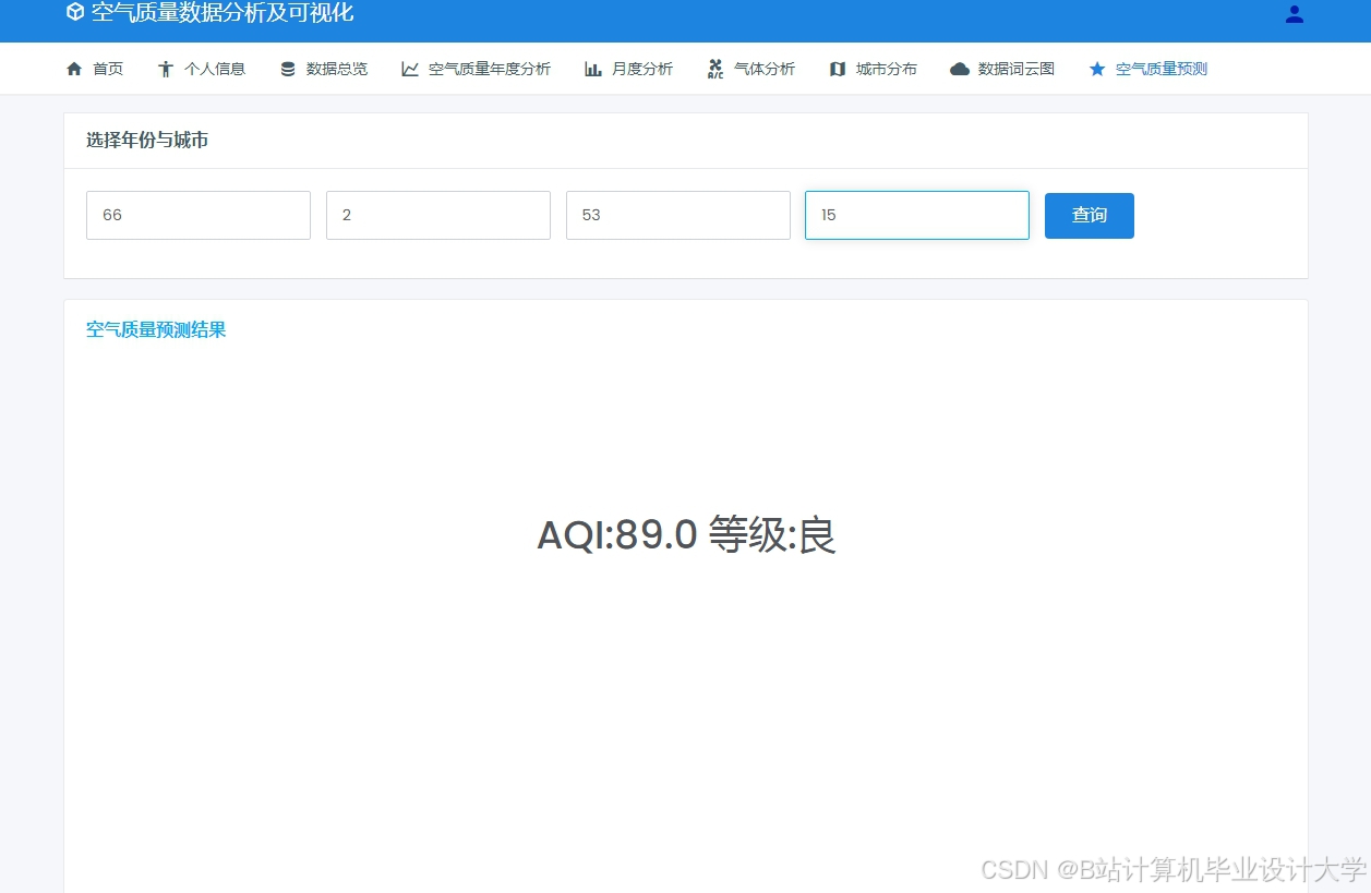 计算机毕业设计hadoopsparkhive空气质量预测系统 空气质量大数据分析可视化 大数据毕业设计源码lw文档ppt讲解hadoophive数据分析综合案例 Csdn博客