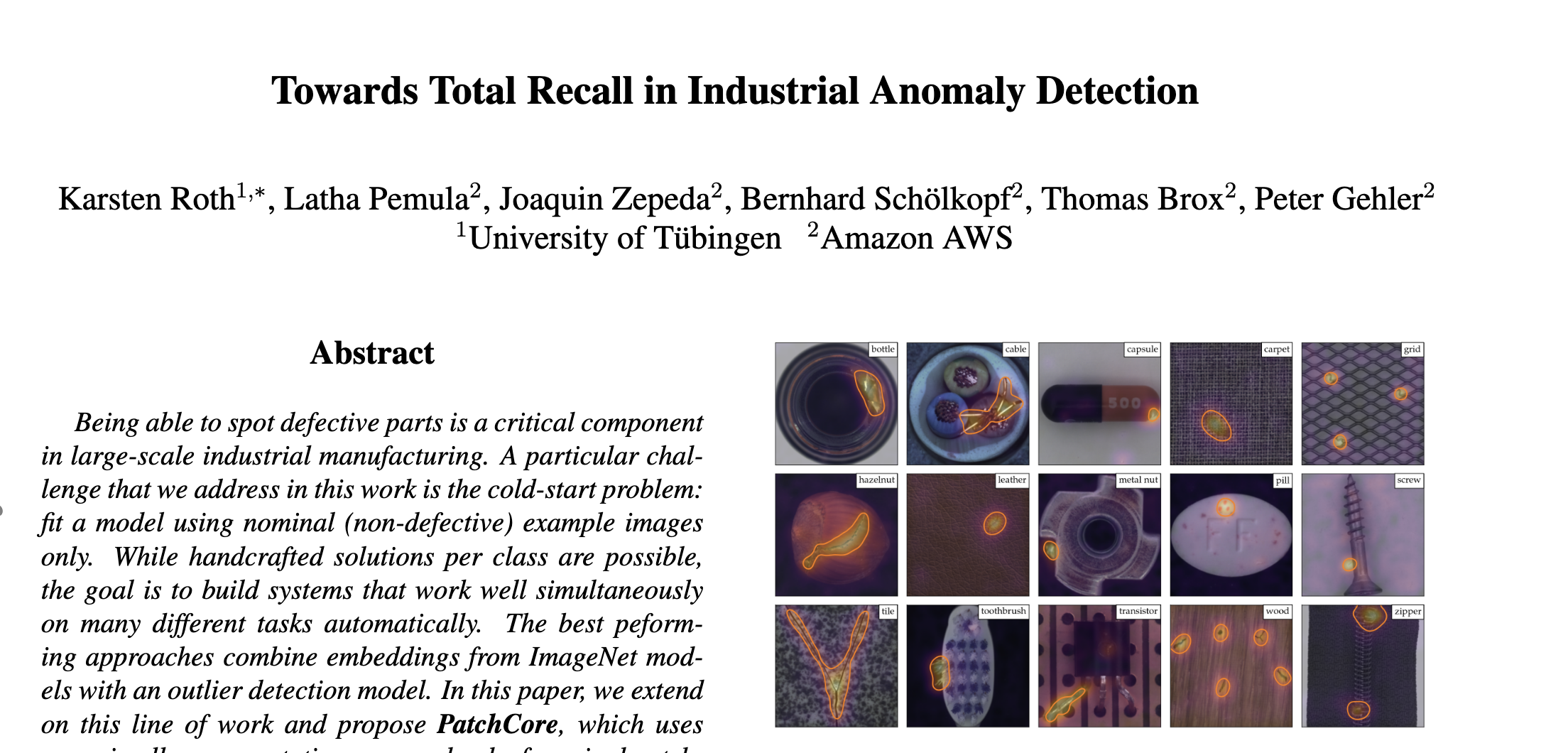 【缺陷检测】Towards Total Recall in Industrial Anomaly Detection-CSDN博客
