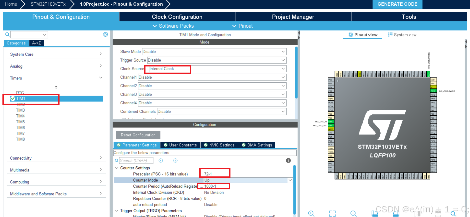 TIM定时中断（hal库）_tim1 break interrupt-CSDN博客