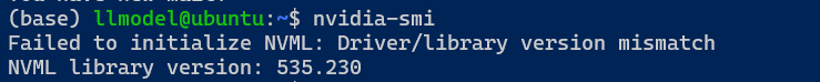 已解决【nvidia-smi】Failed to initialize NVML: Driver/library version mismatch解决方法_nvidia-smi ...