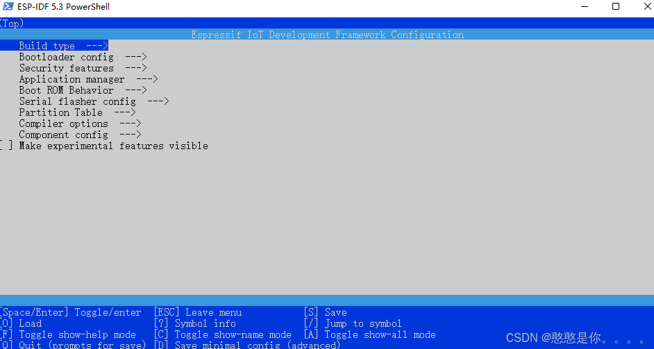 ESP32_H2（IDF）-学习系列-打开menuconfig_esp32 menuconfig-CSDN博客
