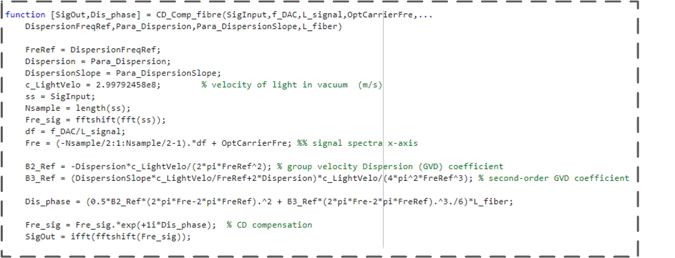 VPI联合Matlab相干光通信仿真(三)：DSP算法色散补偿_色散补偿算法-CSDN博客
