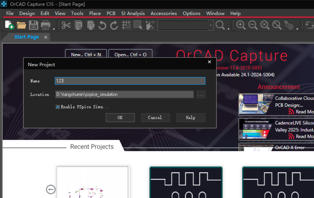 如何用cadence的Pspice仿一些简单的电路_cadence pspice-CSDN博客