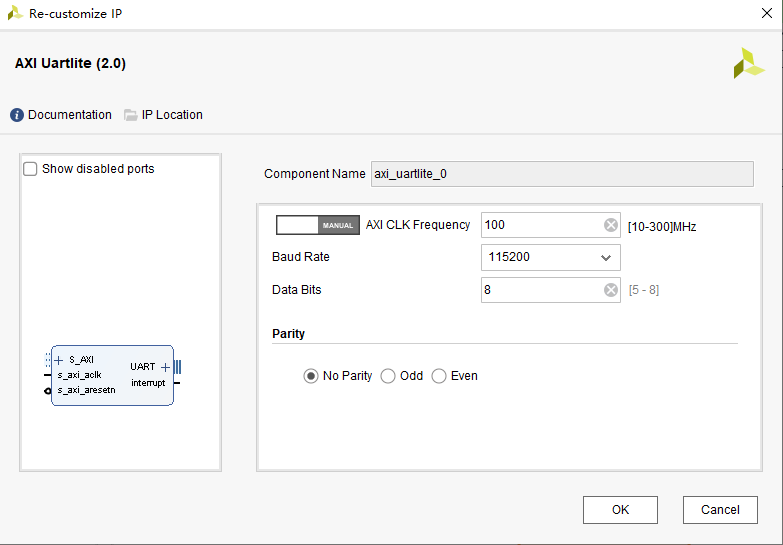vivado PL端串口通信协议及AXI_Uartlite （2.0）IP驱动开发_axi uartlite-CSDN博客