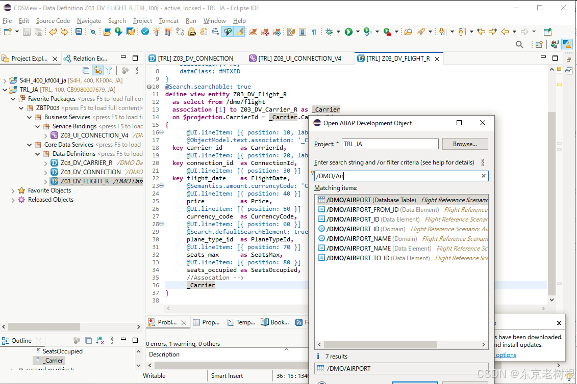SAP学习笔记 - 开发42 - RAP开发 Annotation的作用4 @Consumption.valueHelpDefinition，@EndUserText.label ...