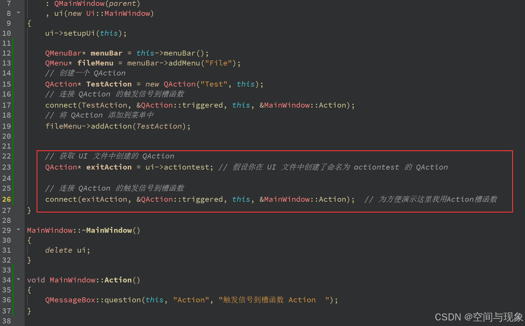 QT开发学习QAction菜单、工具栏的创建与使用_qaction添加菜单-CSDN博客