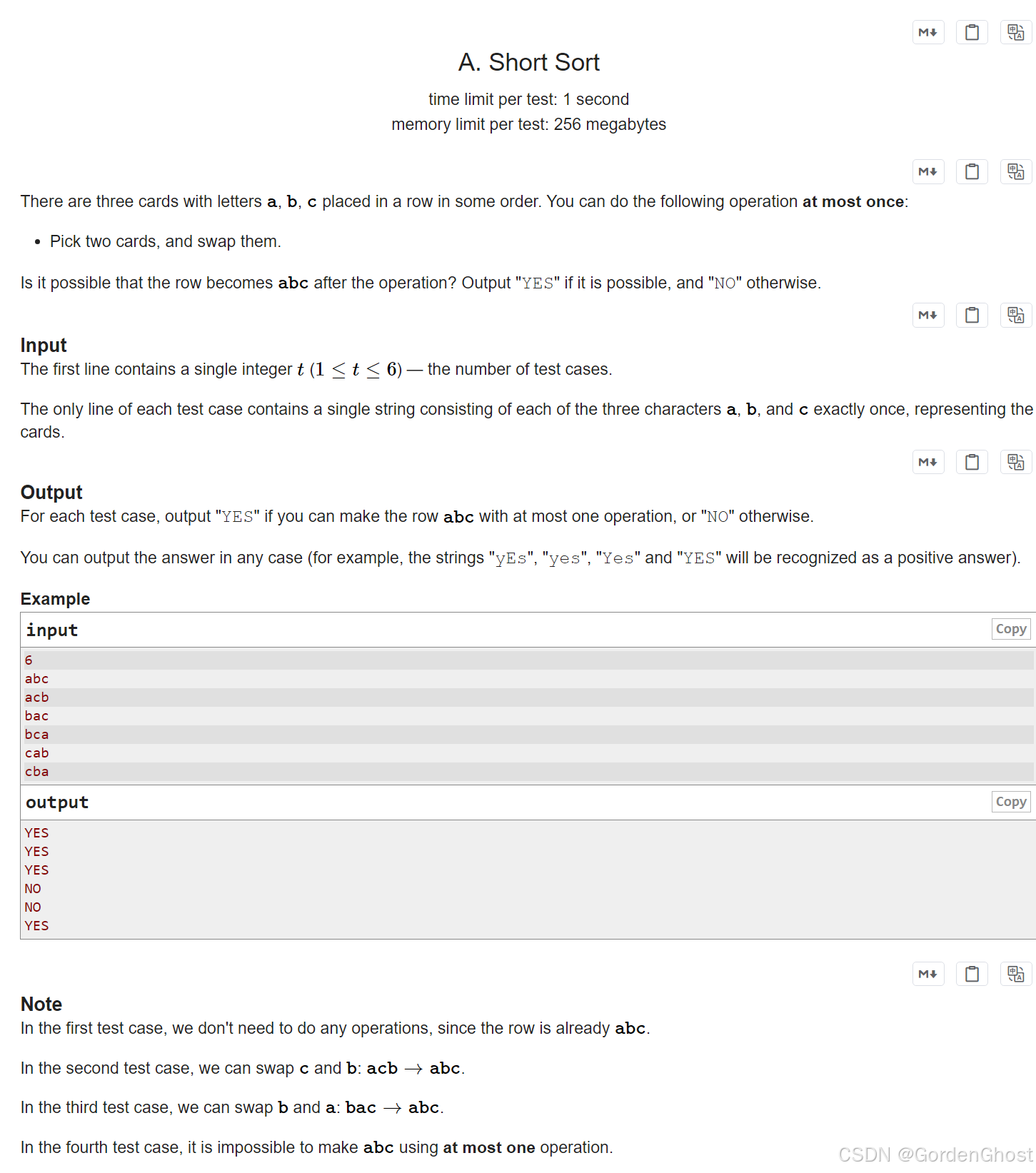 Short Sort（Round 898）-CSDN博客
