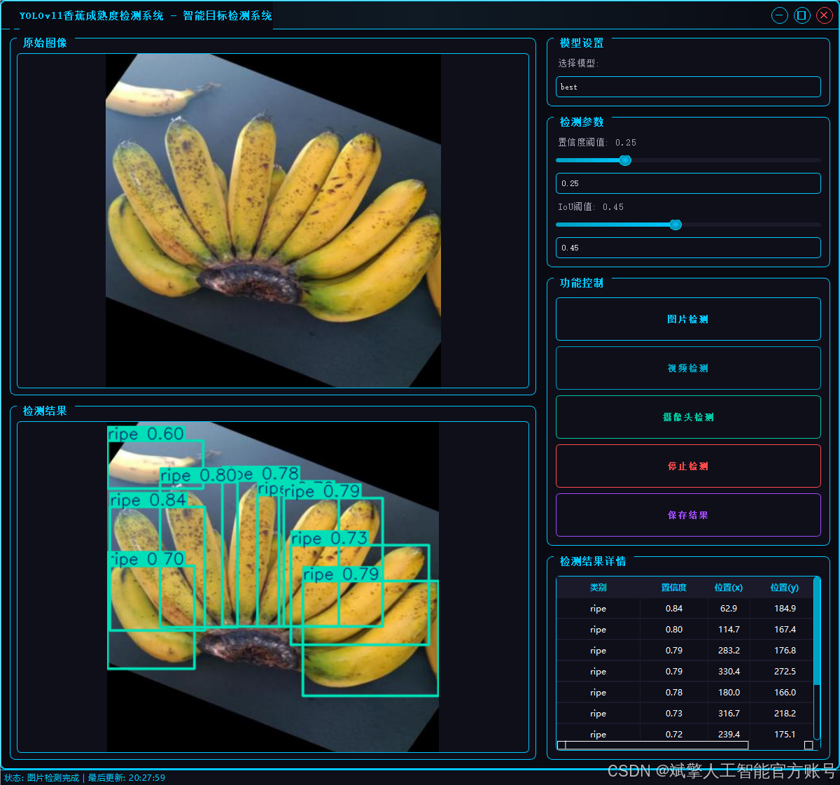基于深度学习yolov11的香蕉成熟度识别检测系统(yolov11yolo数据集ui界面登录注册界面python项目源码模型) Csdn博客
