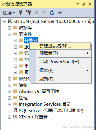 SQL sever数据库——用户管理与权限_sqlserver数据库用户权限设置-CSDN博客