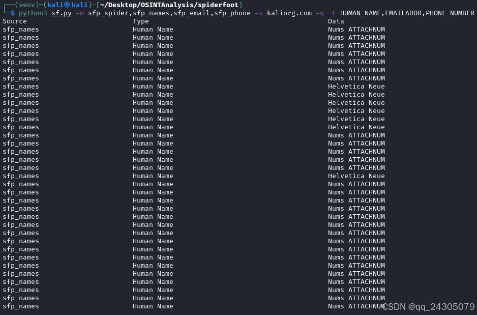 SpiderFoot：一款强大的开源OSINT神器！全参数详解教程！Kali Linux 教程！-CSDN博客