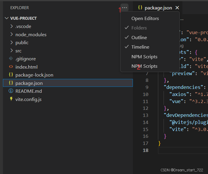 关于vscode左下角npm识别package.json问题_vscode package.json-CSDN博客