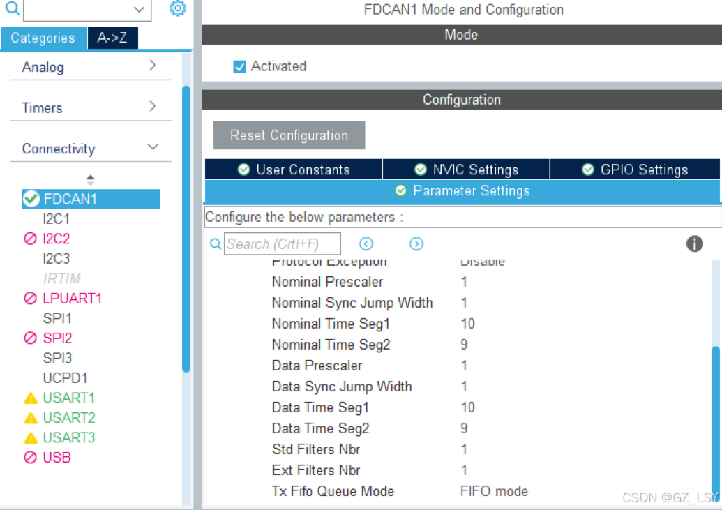 STM32G431CBTX的FDCAN配置（HAL）成扩展帧收发，测试验证能用_stm32g431 fdcan-CSDN博客