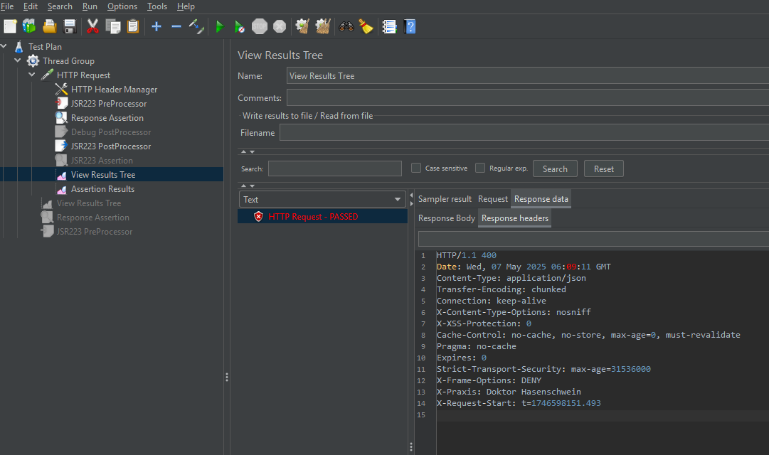 【JMeter】 response code为400，但是需要校验通过，且在View Results Tree 中显示为绿色_jmeter ...