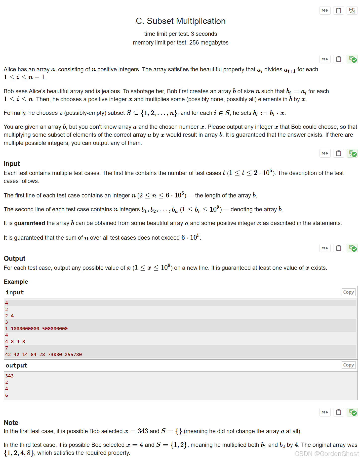 Subset Multiplication（Round 1036）-CSDN博客