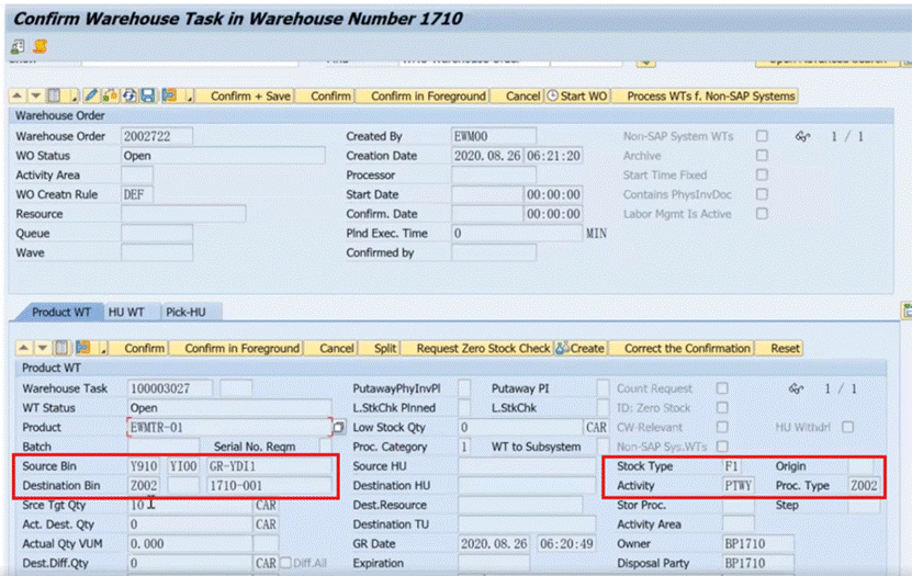 SAP EWM初阶之Warehouse Order & Warehouse Task_sap rfgun profile没有激活如何处理-CSDN博客