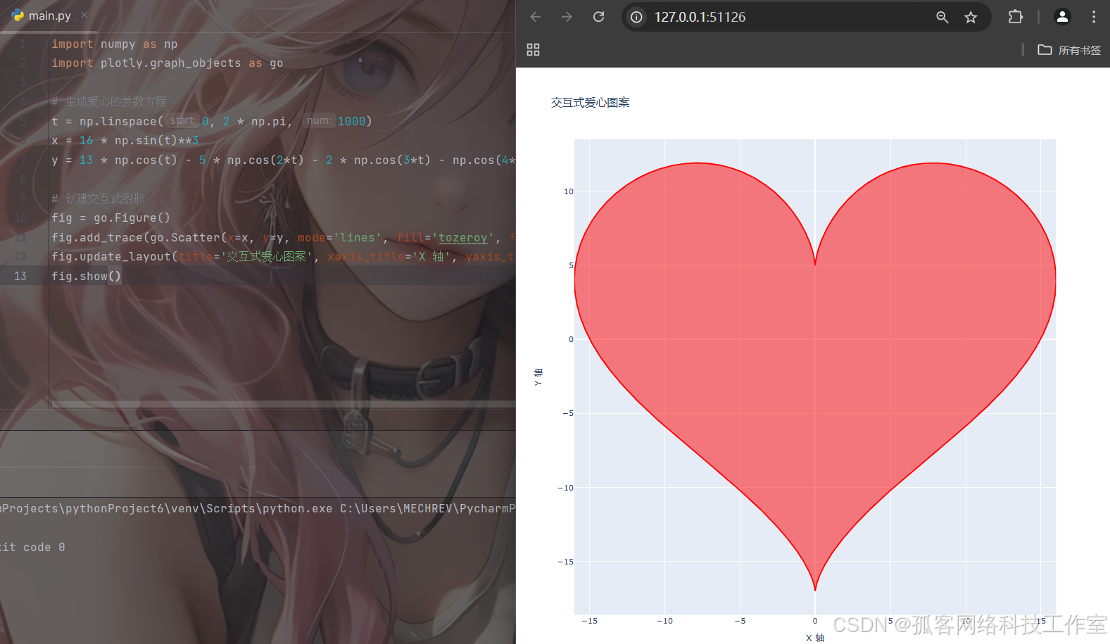 Python 爱心图案绘制教程_python画爱心-CSDN博客