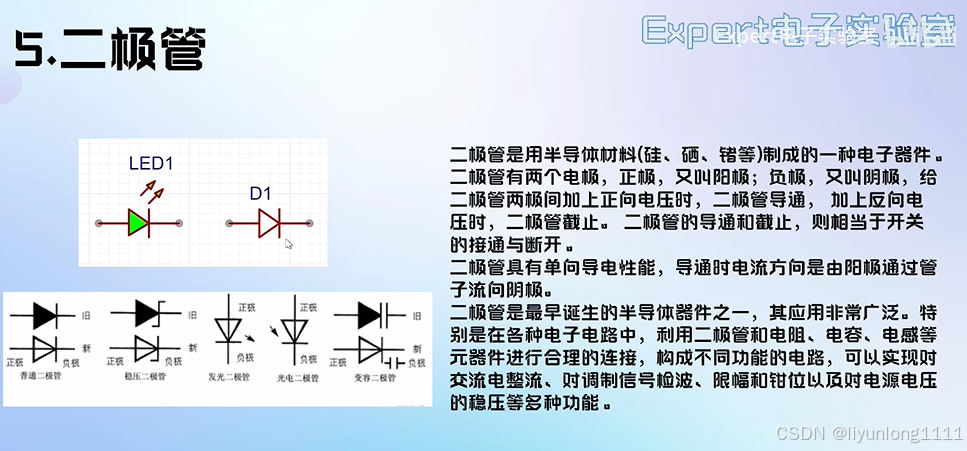 B站expert电子实验室,零基础入门pcb设计【入门篇】电路分析基础 基本元件(二极管三极管场效管)笔记 Csdn博客