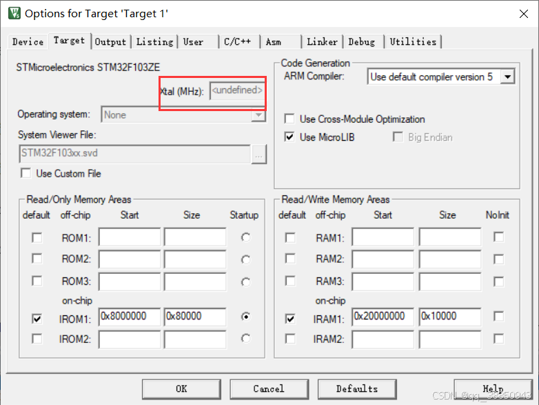 KEIL5中的options for Target Target 的Xtal时钟灰色无法修改_keil target xtal-CSDN博客