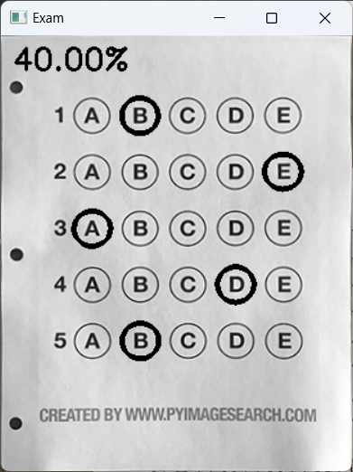 Opencv项目实战 答题卡识别判卷实验旨在通过图像处理和机器学习技术实现对答题卡的自动识别 Csdn博客