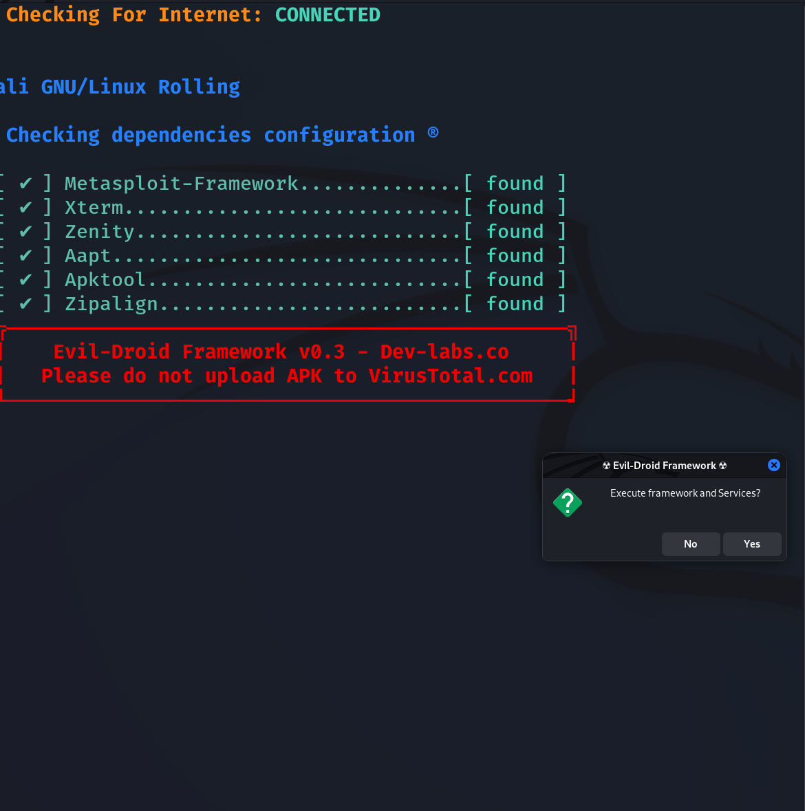 Evil-droid在kali系统商密部署安装-CSDN博客