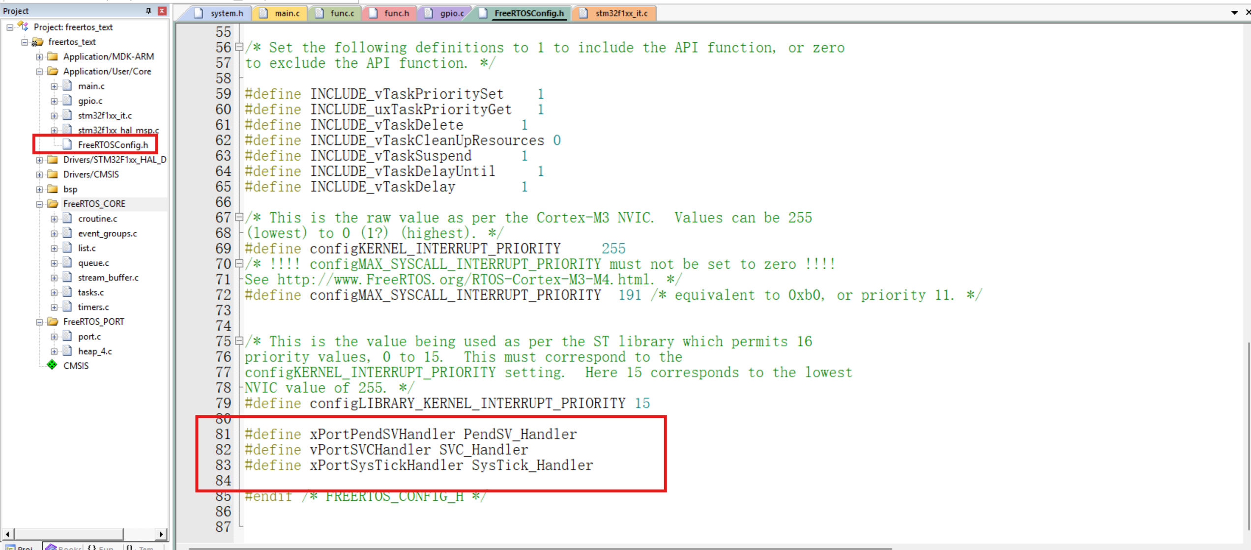 stm32f103c8t6+HAL+freeRTOS移植实操_stm32f103c8t6 freertos-CSDN博客