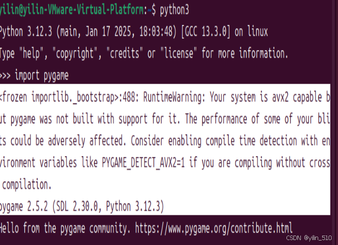 安装pygame时出现环境问题（ubuntu)-CSDN博客