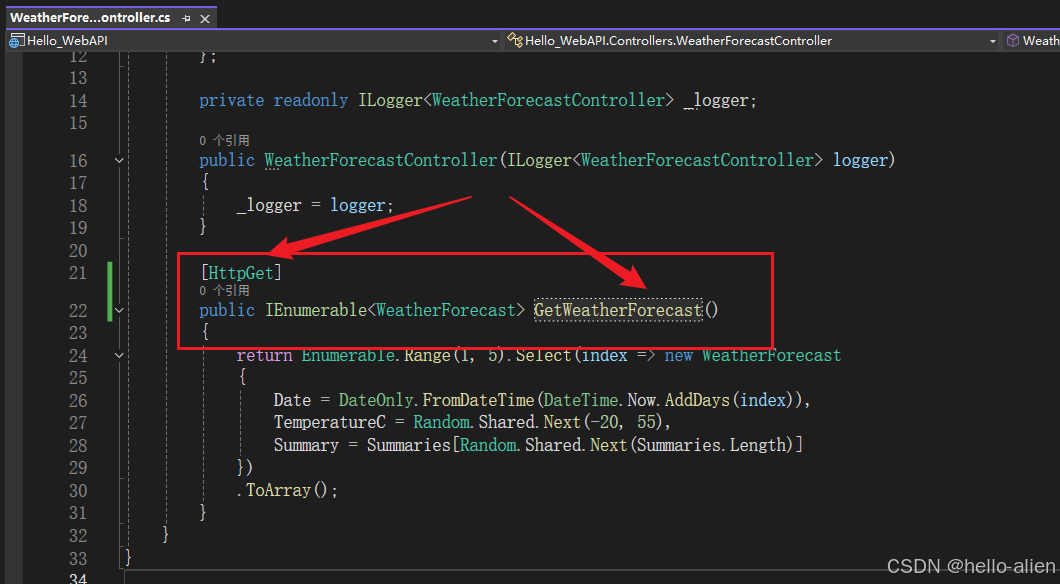 ASP.Net Core Web API---1---HelloWorld_getweatherforecast-CSDN博客