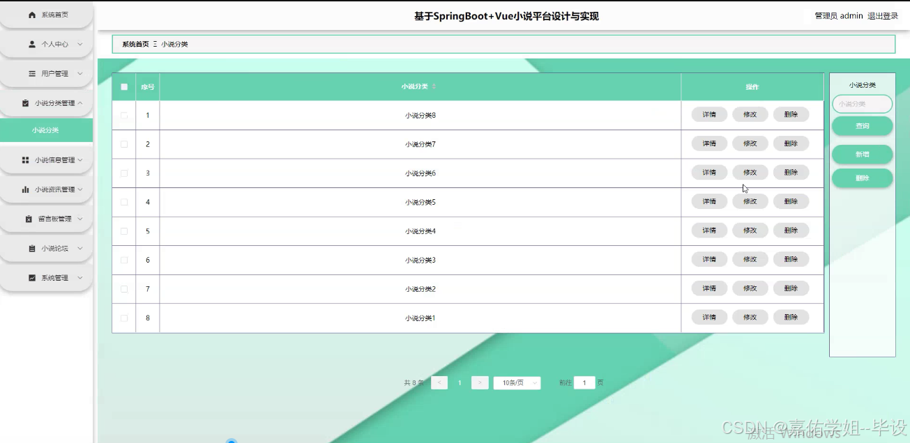 2025毕设springboot 小说平台设计与实现论文源码基于springboot的小说平台论文 Csdn博客 