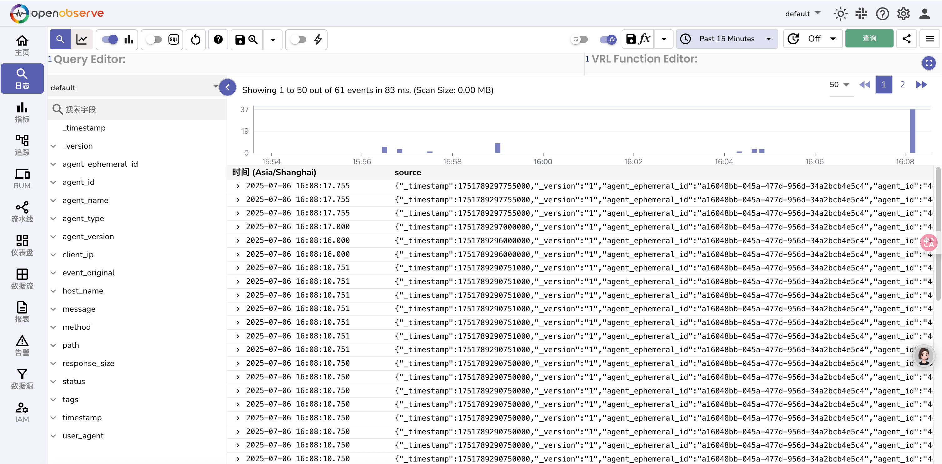 OpenObserve + Logstash + Filebeat 轻量化监控Nginx_openobserve filebeat-CSDN博客