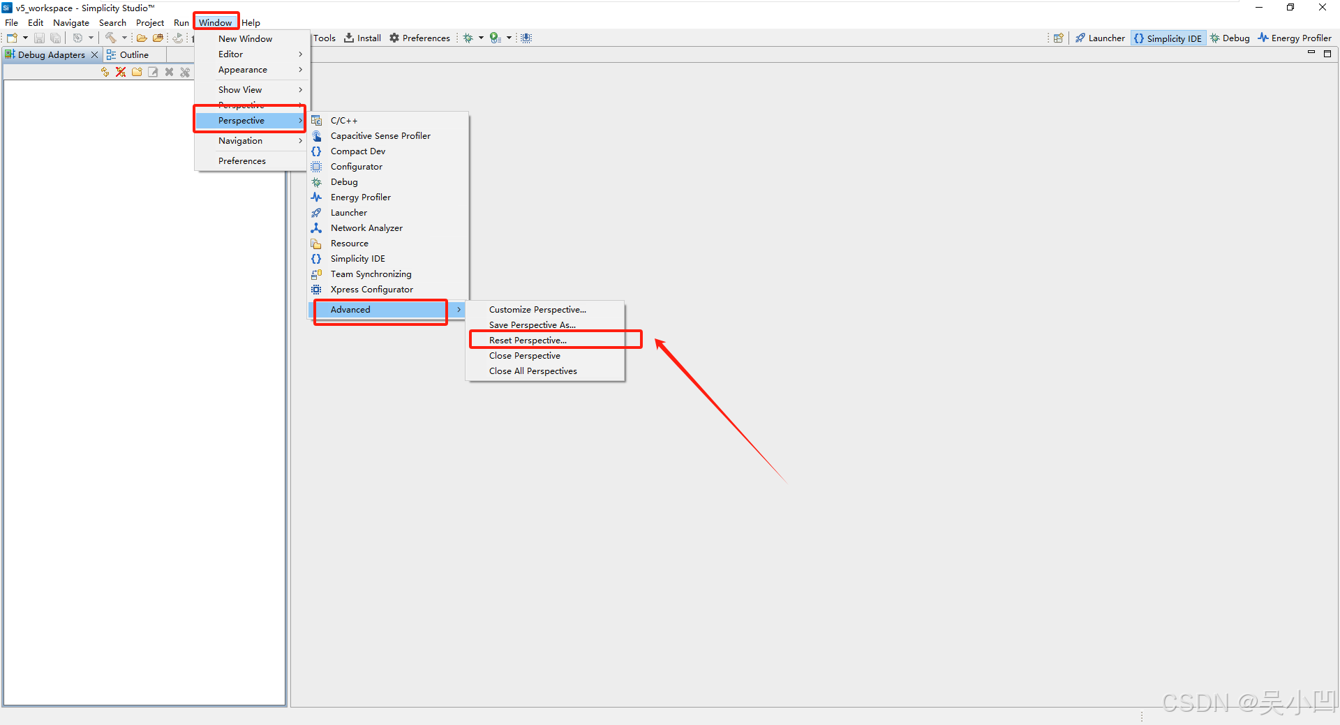 simplicity studio v5 恢复窗口布局。-CSDN博客