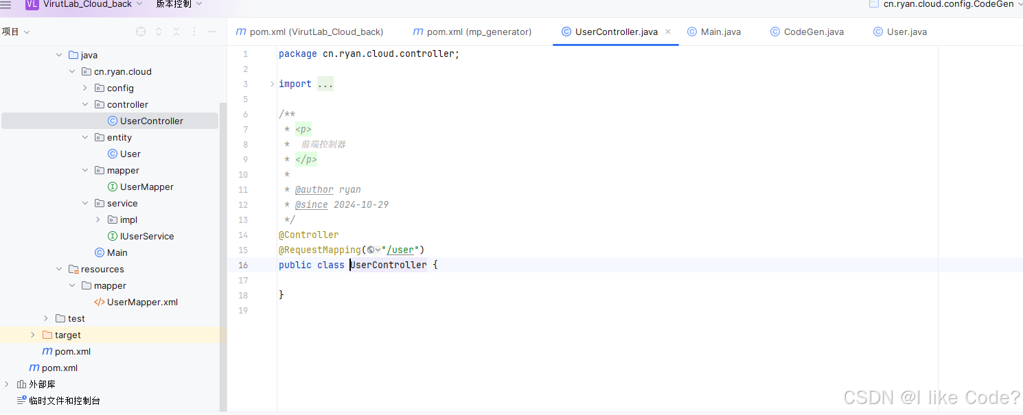 Mybatis Plus最新版代码生成器使用教学(开箱即用)mybatis Plus的codegenerator使用 Csdn博客