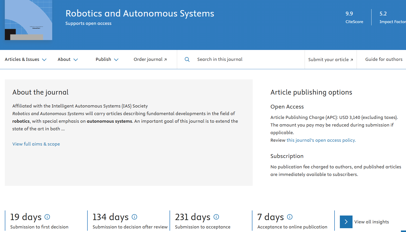 Robotics and Autonomous Systems投稿流程及作者指南_robotics and autonomous ...