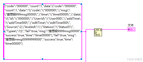Labview的Http返回值乱码及出现（JSON字符串无效。JSON字符串必须使用UTF-8编码，且必须遵循JSON语法）问题_labview utf-8 to text-CSDN博客
