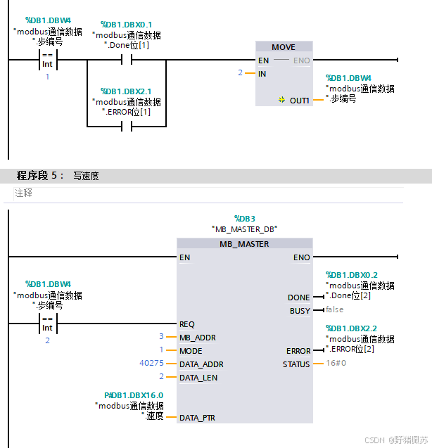 S7 1200 Modbusrtu通讯例程西门子1200modbusrtu实例 Csdn博客