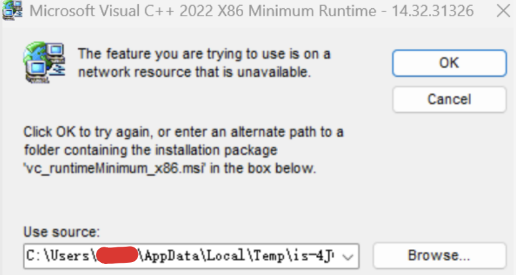 电脑安装软件提示 Microsoft Visual C++ 2022 X86 Minimum Runtime 错误解决-CSDN博客