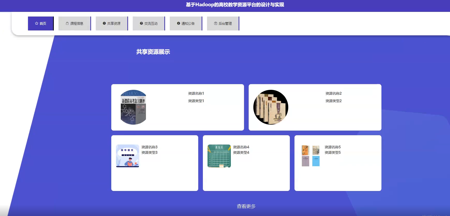 基于Hadoop+SpringBoot+Vue的高校教学内容与资料平台设计和实现(源码+论文+部署讲解等)_基于若依的高校教学综合平台-CSDN博客