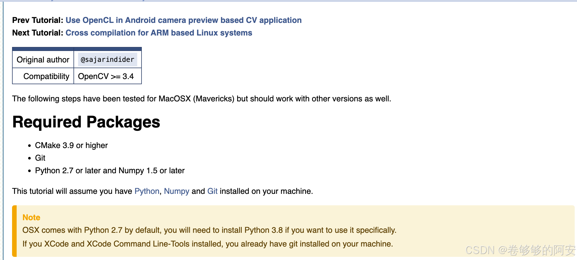 MAC Inter芯片安装openCV_mac部署opencv-CSDN博客