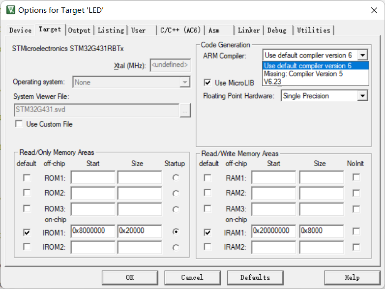 【嵌入式】keil烧录的相关问题及解决参考链接‘Default Compiler Version 5‘ which is not available | No ST-LINK detected ...
