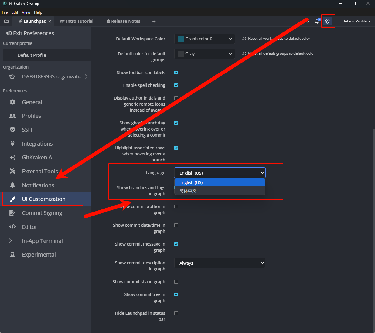 GitKraken 11.1.1 切换为简体中文语言_git extention切换语言-CSDN博客