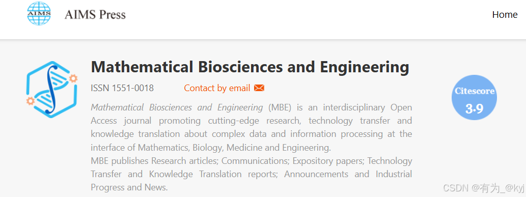 Mathematical Biosciences and Engineering（MBE）期刊投稿时间线_mbe期刊-CSDN博客
