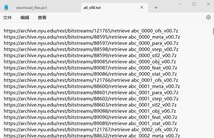 3D模型数据集下载方式分享https://deep-geometry.github.io/abc-dataset/_abc数据集下载-CSDN博客